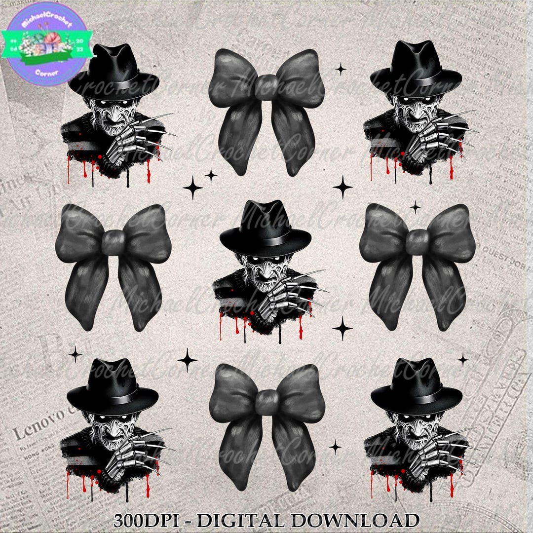 Horror Halloween Png, Halloween Coquette Bow Png, Halloween Png, Retro ...