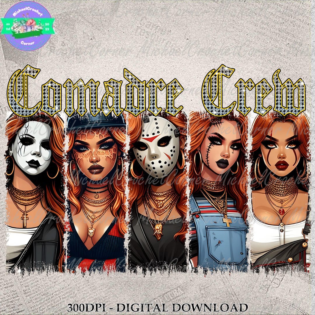 Comadre Crew Horror Movie Friends Png, Friends Horror Movie Girls Png ...
