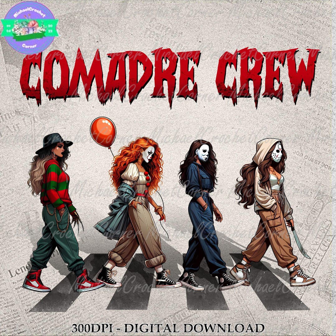 Horror Movie Friends Comadre Crew Png, the Slayers Scary Halloween Png ...