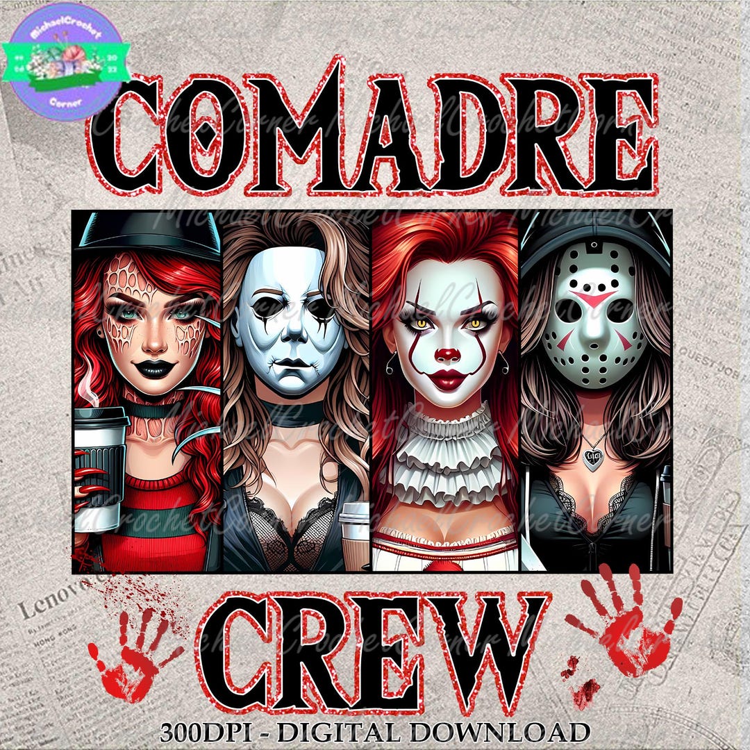 Comadre Crew Horror Movie Png, Girls Movie Killer Png, Halloween Horror ...