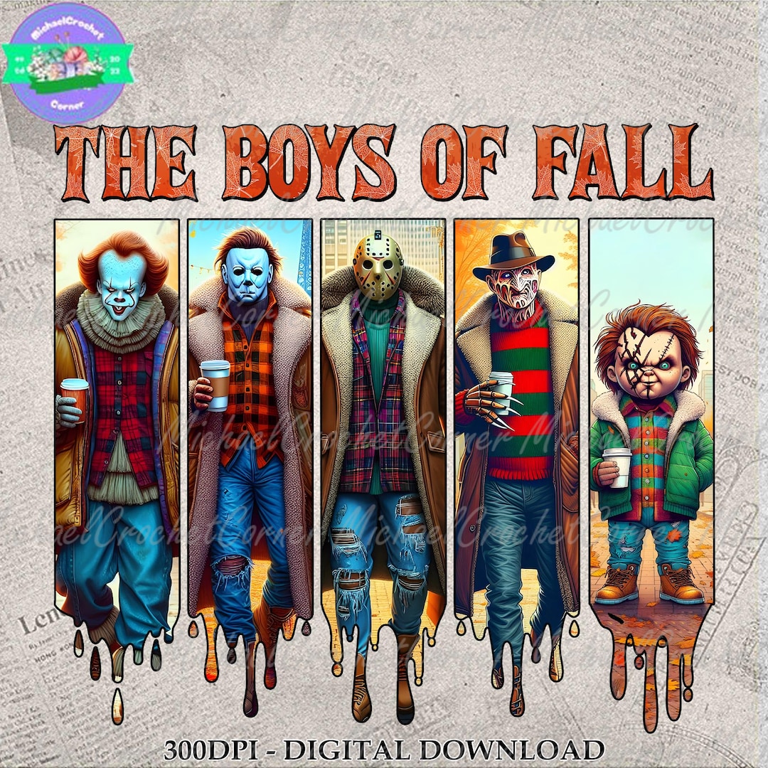 The Boys of Fall PNG, Halloween Horror Friends PNG, Scary Halloween ...