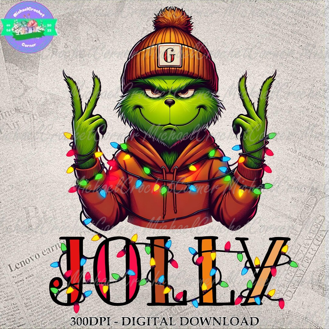 Jolly Means Guy Png, Character Xmas PNG, Christmas Character Png, Funny ...