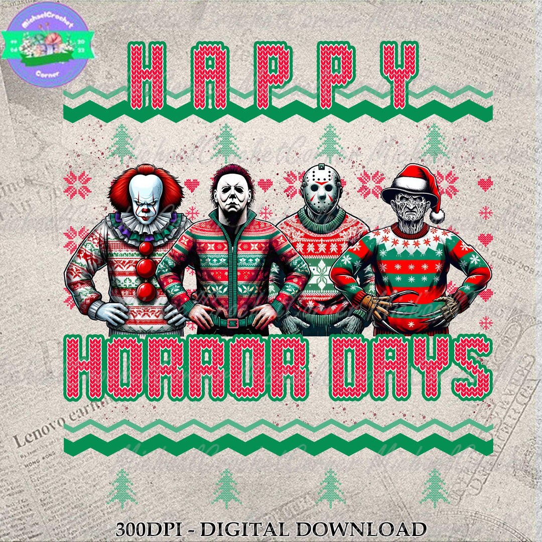 Have A Killer Christmas Png, Christmas Movie Killer Png, Merry Creepmas ...