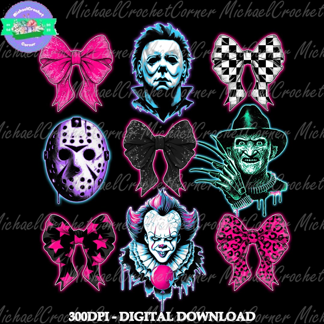 Horror Neon Coquette Pink PNG, Halloween Floral Png, Halloween Png ...