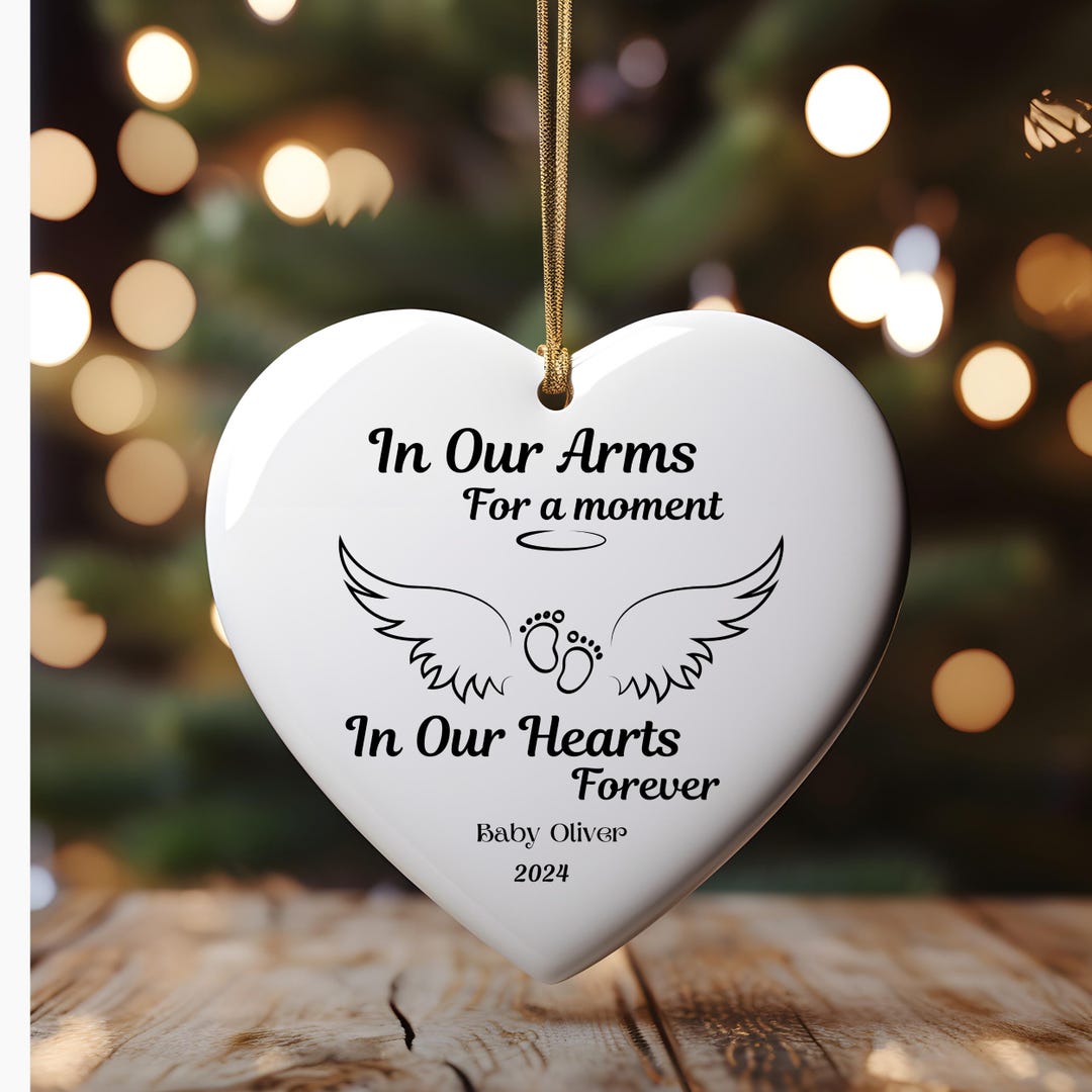 Miscarriage Memorial Ornament Personalized, Baby Loss Ornament, Baby ...