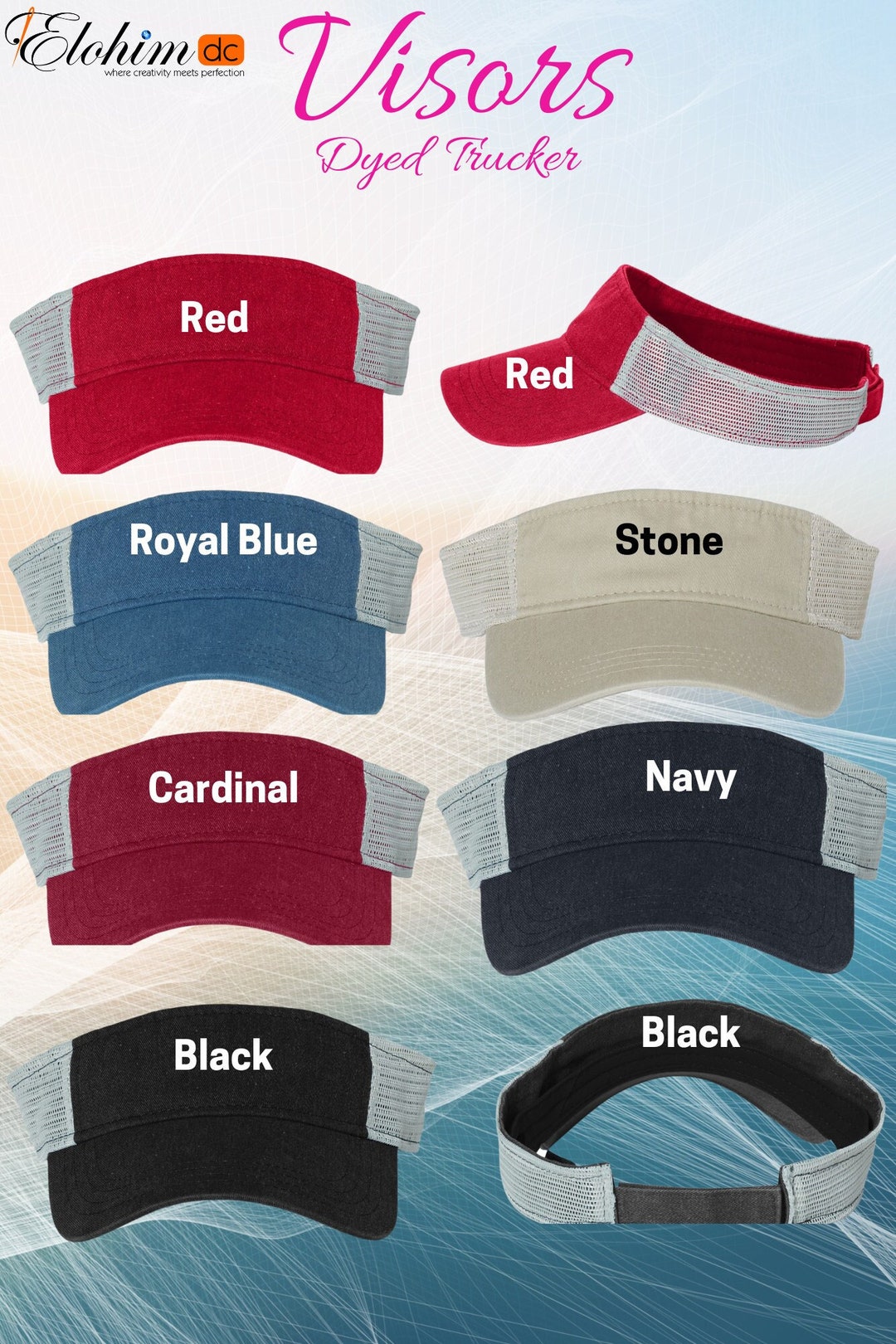 Custom Visor Hat, Custom Text, Custom Embroidery Hat, Personalized Men ...