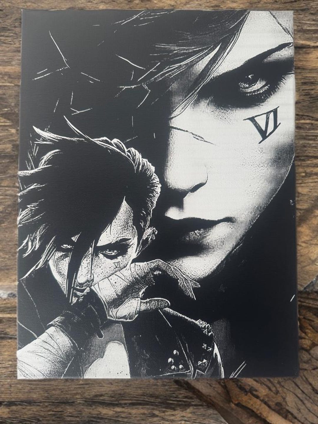 Arcane Vi Painting - Painting & Engraving on Canvas 30x40 Cm - Black ...