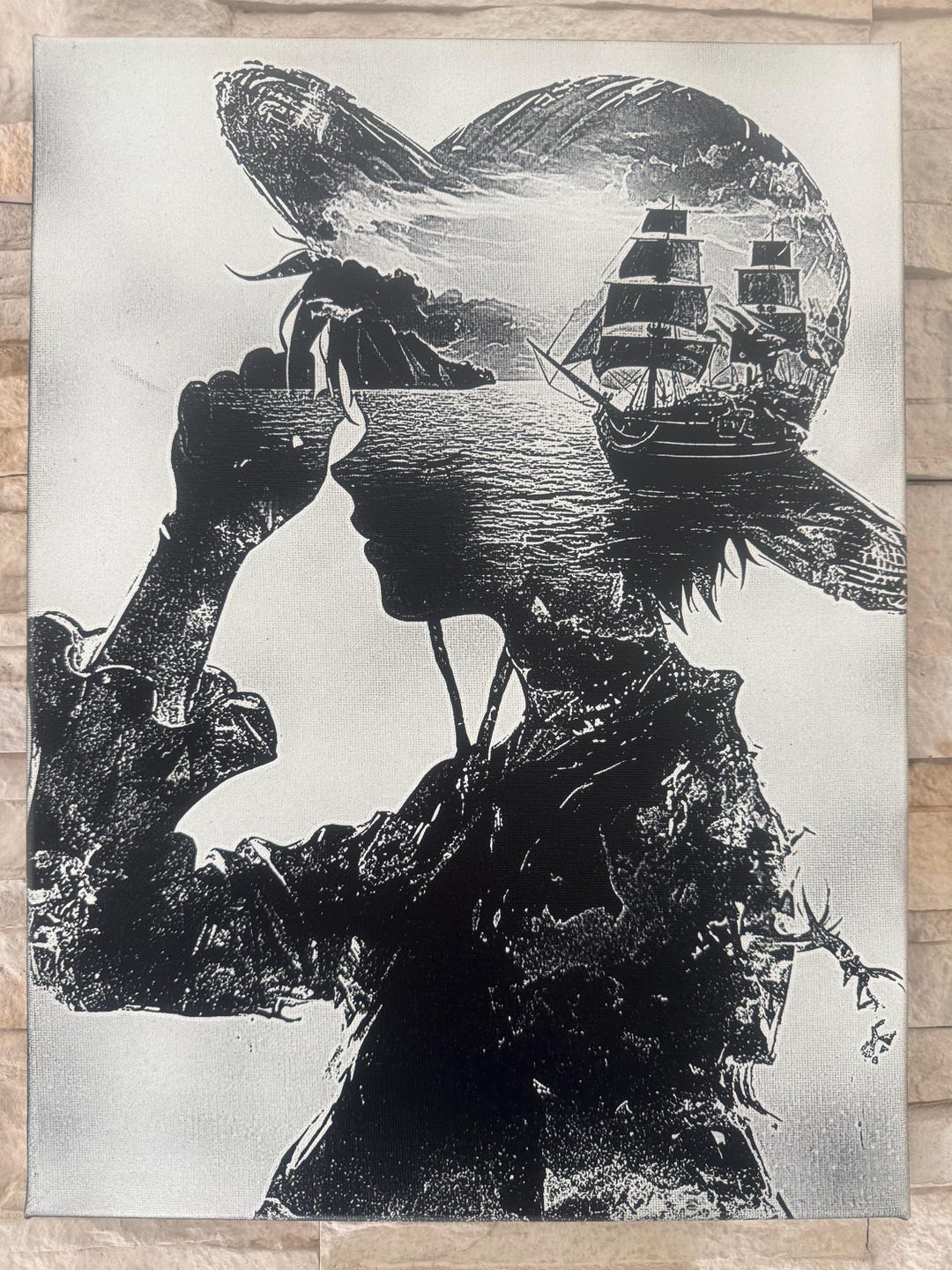 Luffy Onepiece Painting and Manga Pirate Landscape - Etsy Canada