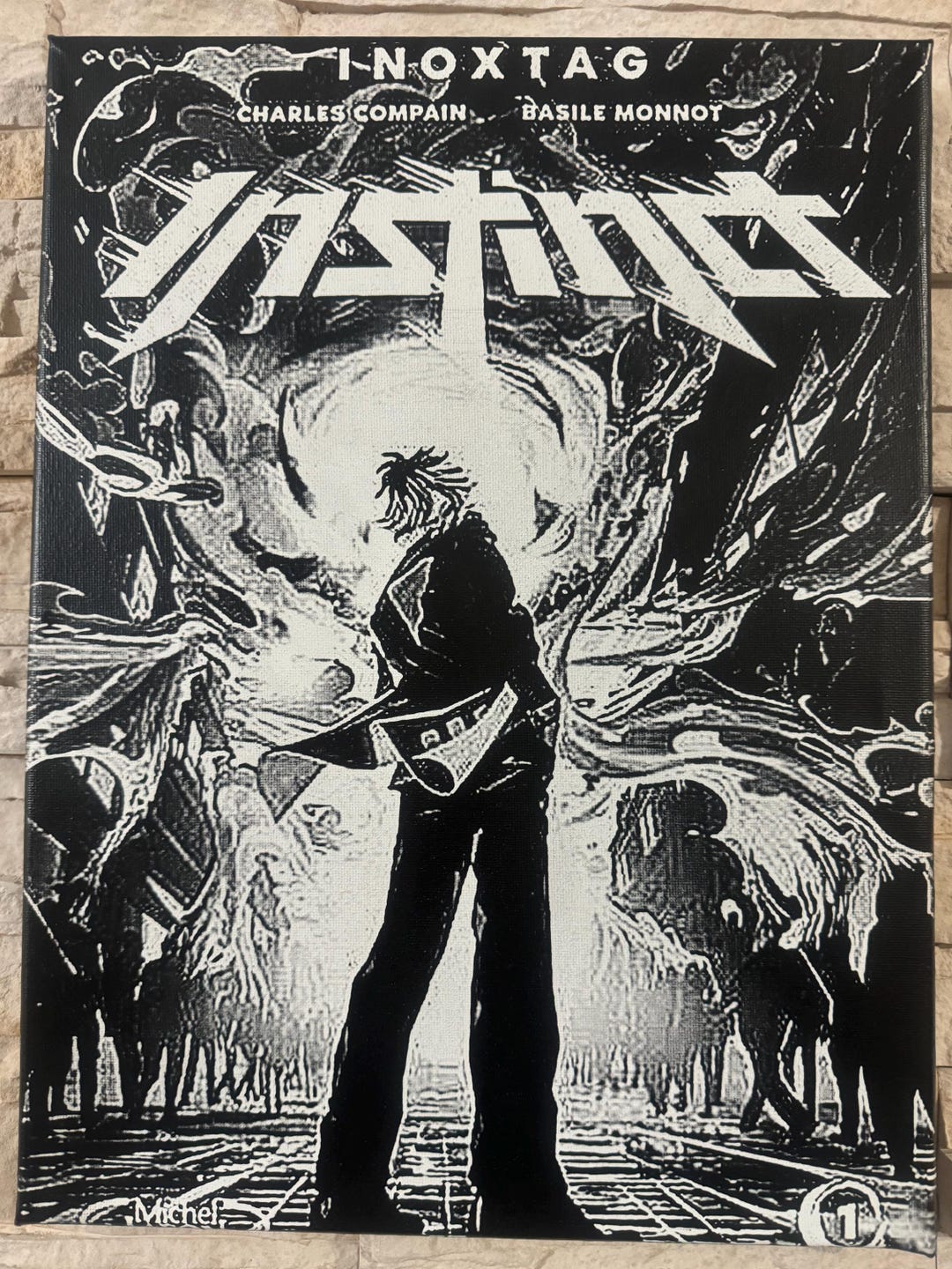 Inoxtag Instinct Painting Manga Instinct Black and White Monochrome Art ...