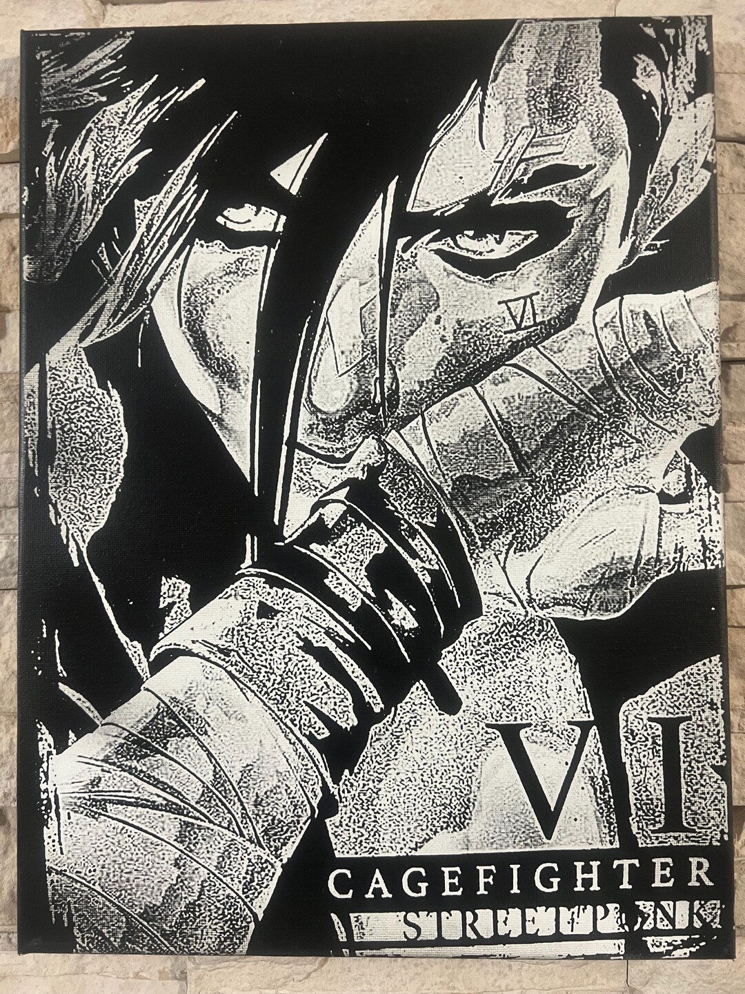 Vi Cagefighter Table Black and White Arcane Art Wall Poster 30x40 Cm ...