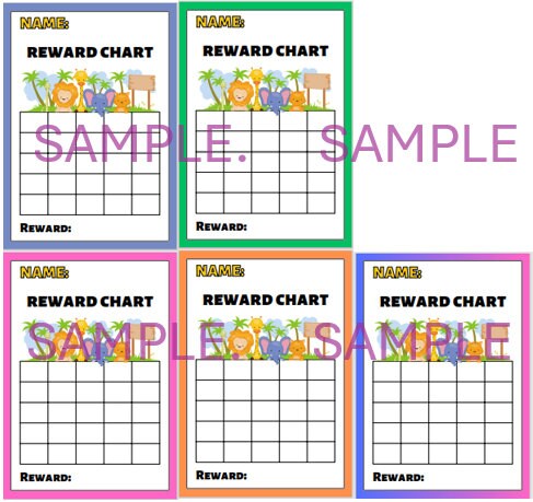 Zoo Animals Kids Reward Chart - Etsy