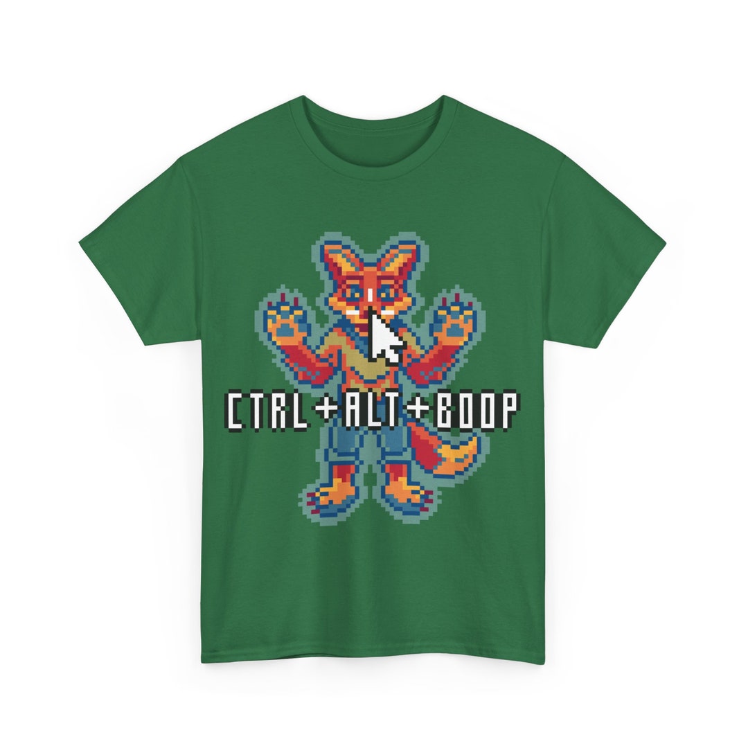 Pixel-art "ctrl-alt-boop" Fox Graphic Tee-shirt - Etsy