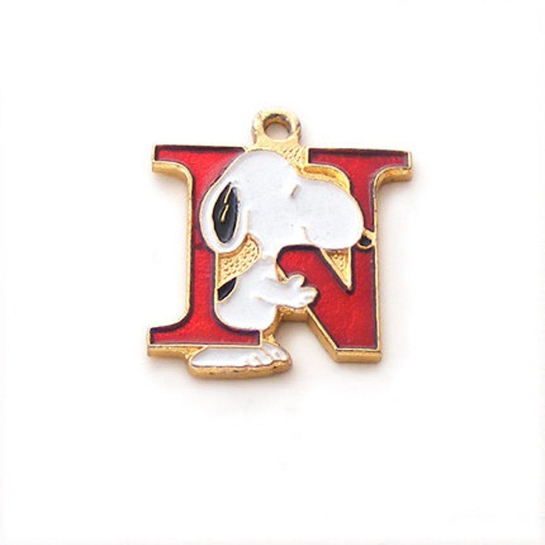 Snoopy Peanuts Alphabet Letter Initial N in Multiple Colors Charm ...