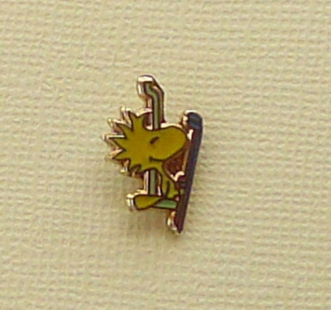 Aviva Vintage Snoopy Peanuts Woodstock on Ski Lift Pin Enamel Cloisonne ...