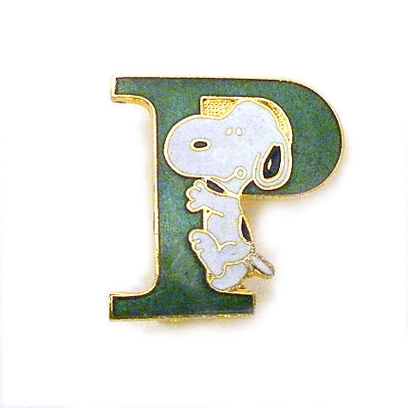 Snoopy Peanuts Alphabet Letter P Pin in Several Colors Enamel - Etsy