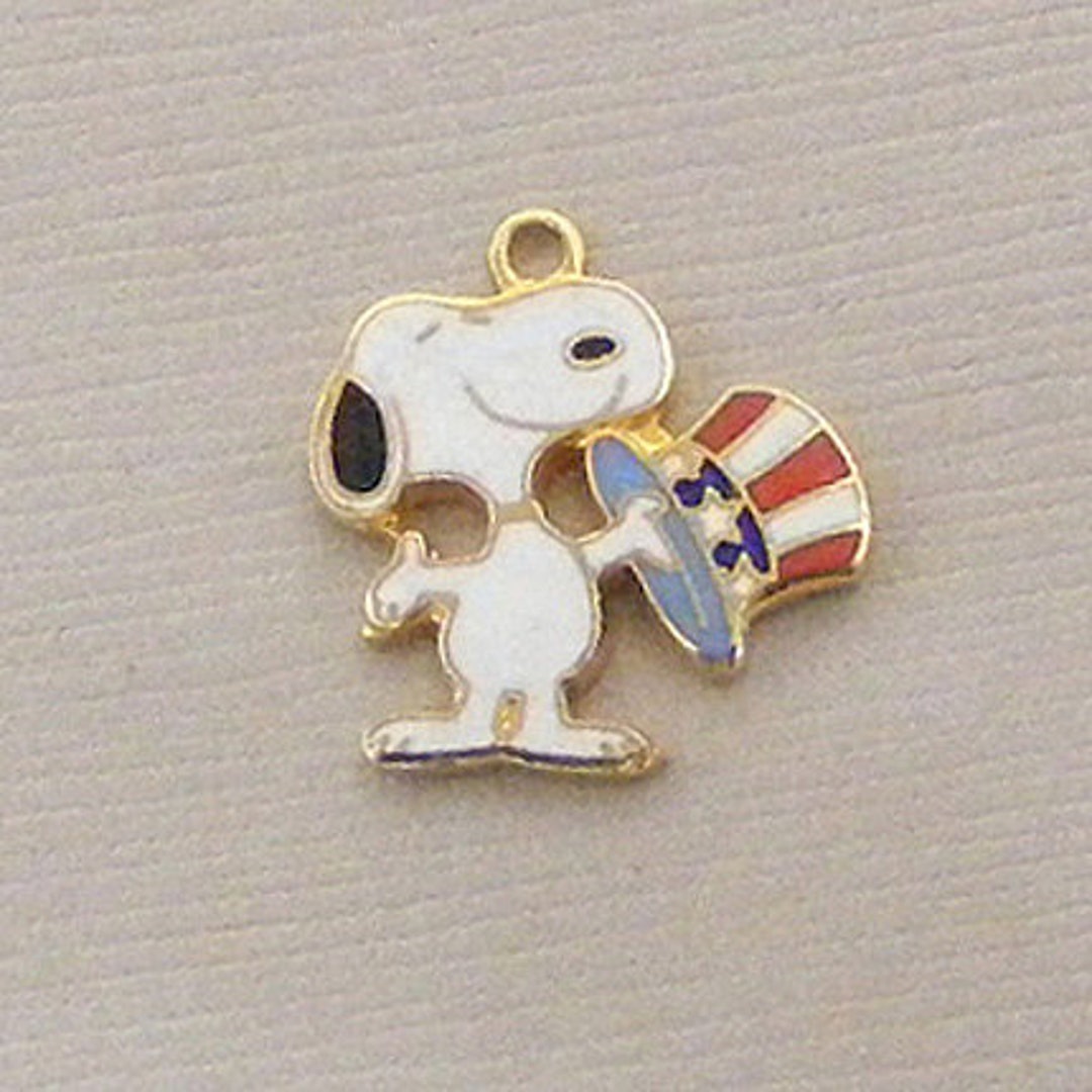 Aviva Vintage Woodstock Patriotic Snoopy Enamel Cloisonne Enamel United ...