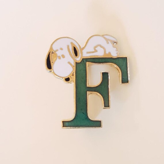 Snoopy Peanuts Letter F Pin Initial Alphabet in Multi… - Gem