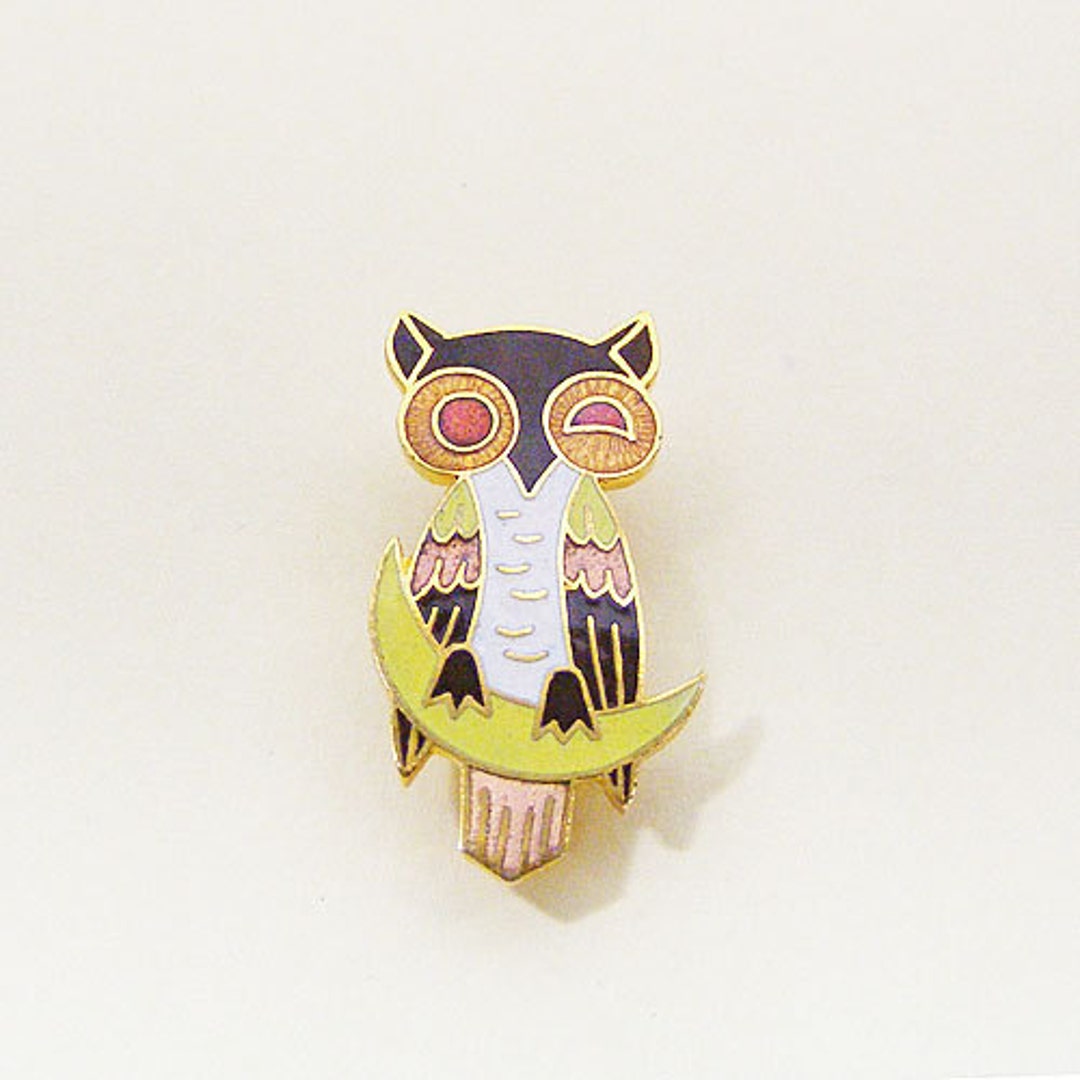 Vintage Aviva Brown Winking Owl Enamel Pin Enamel Cloisonne 162-3 - Etsy