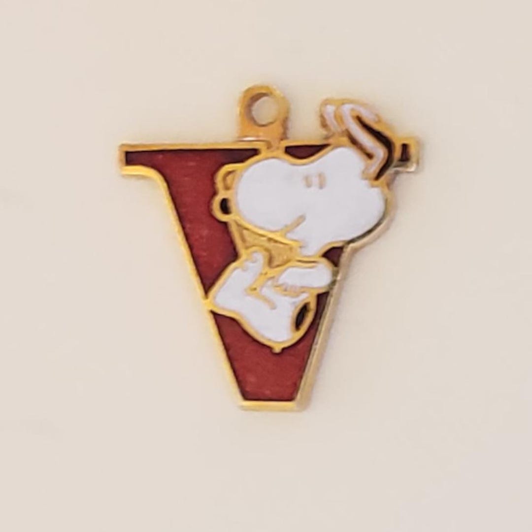 Snoopy Peanuts Letter V Charm Initial Alphabet in Multiple Colors ...