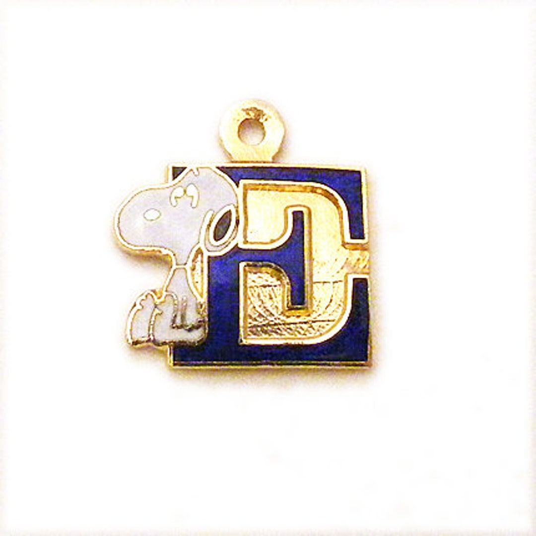 Snoopy Peanuts Charm Alphabet Initial Letter E in Multiple Colors ...