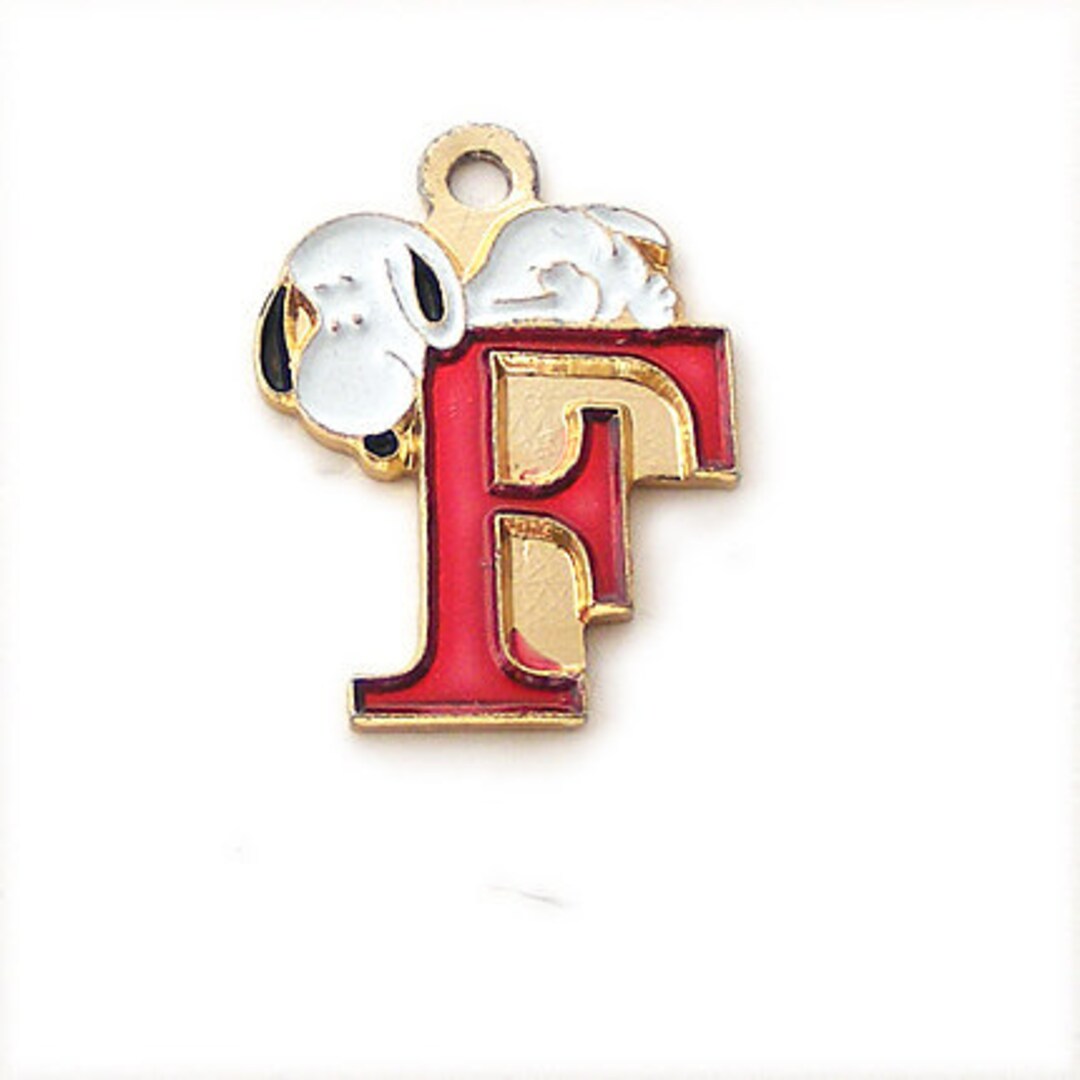 Snoopy Peanuts Alphabet Letter Initial F Charm in Multiple Colors ...