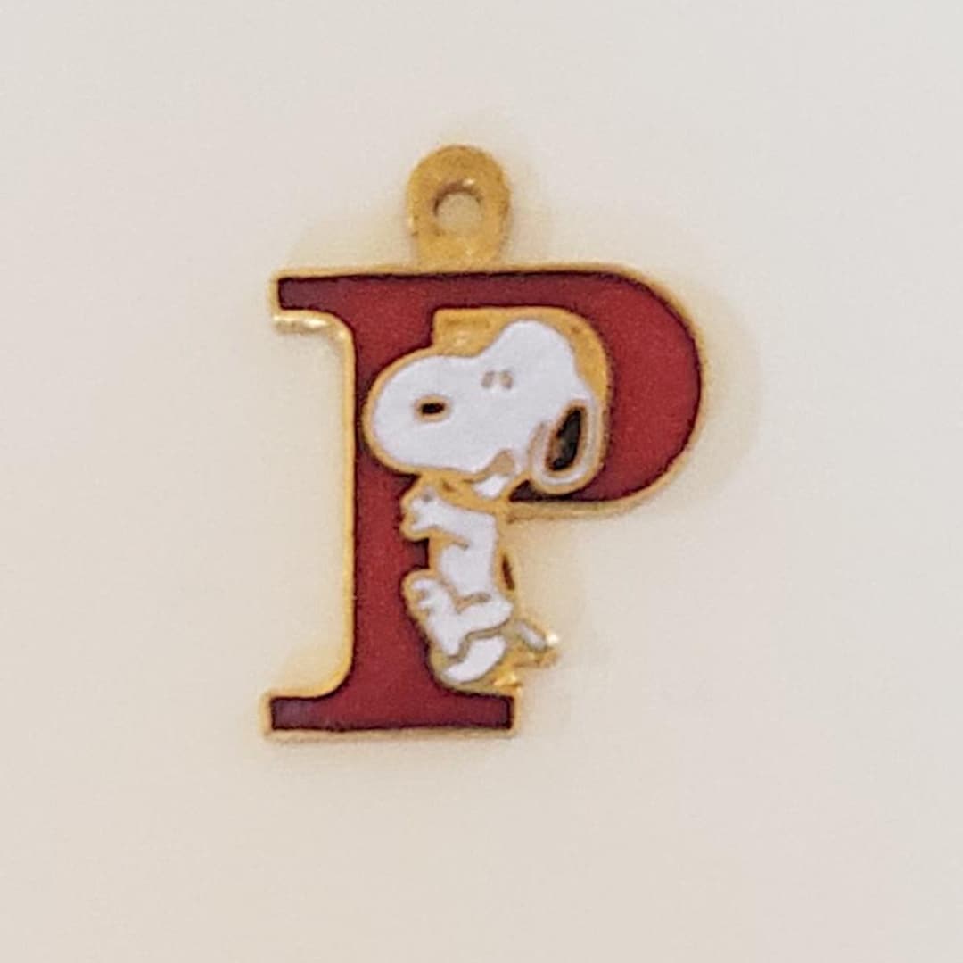 Snoopy Peanuts Letter P Charm Initial Alphabet in Multiple Colors ...