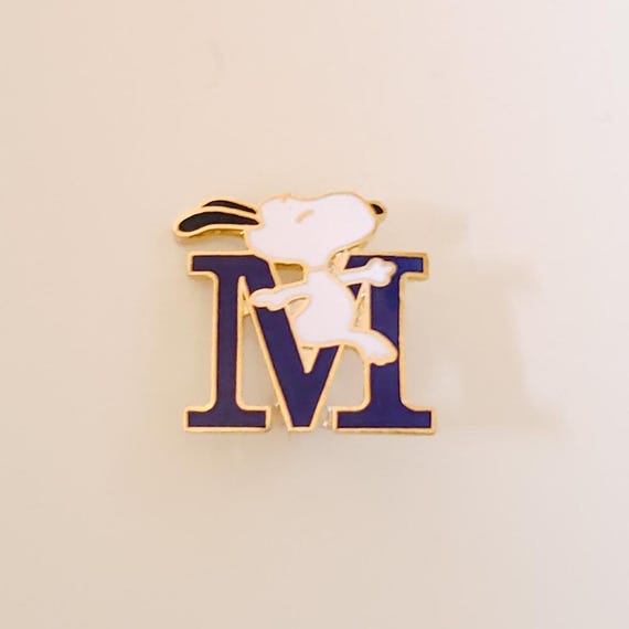 Snoopy Peanuts Letter M Pin Initial Alphabet in Multi… - Gem
