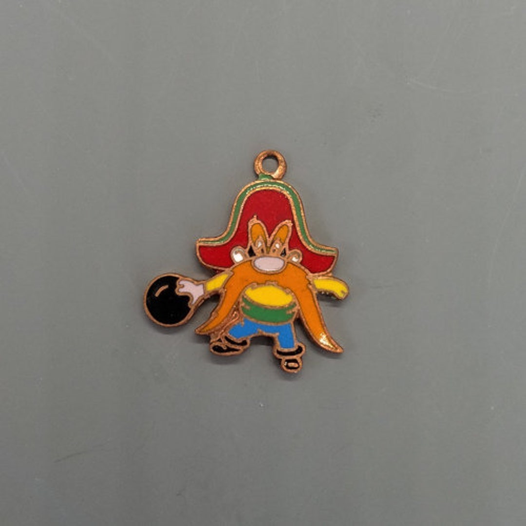 Vintage Aviva Yosemite Sam Bowling Enamel Charm 313-1 - Etsy