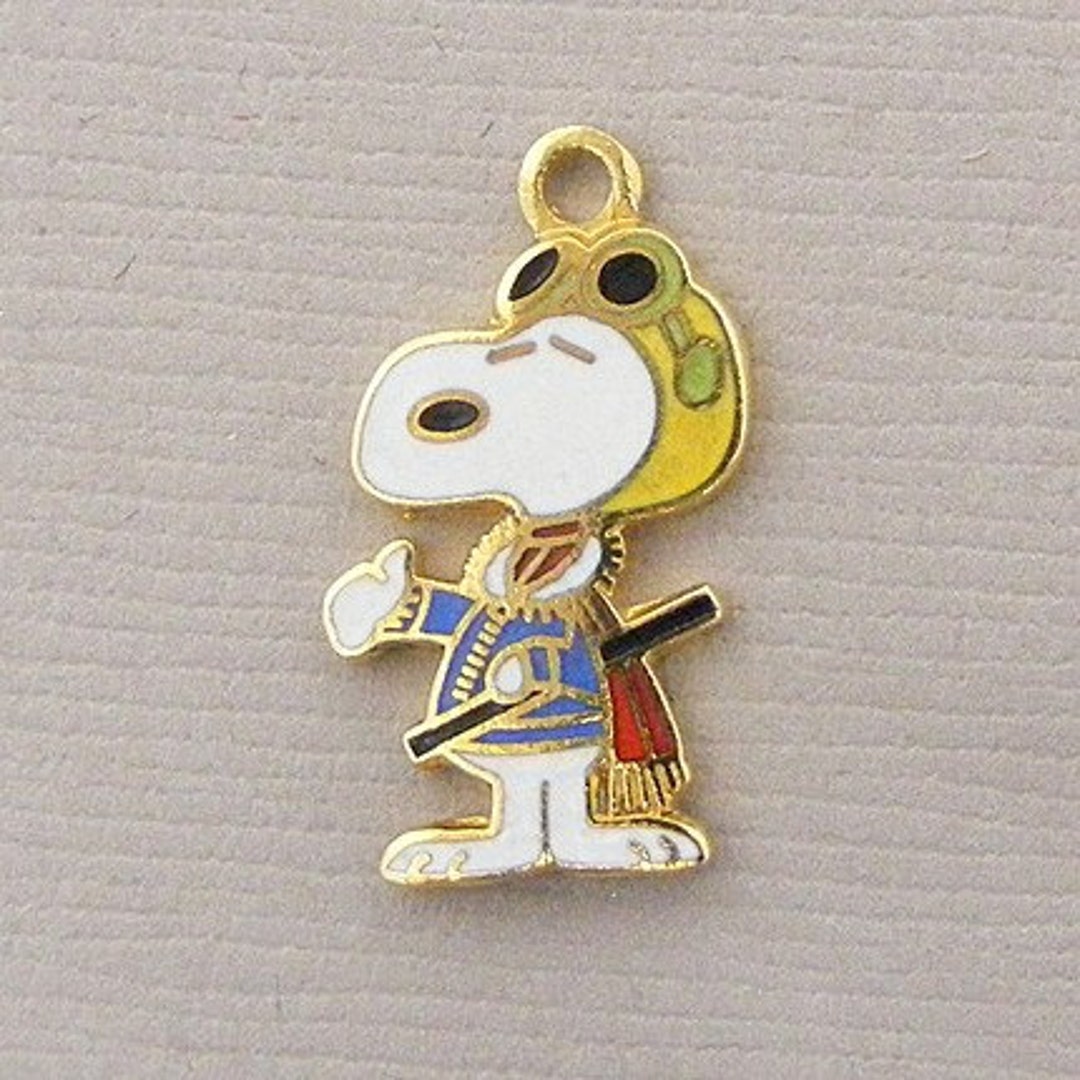 Aviva Vintage Snoopy Peanuts Flying Ace Charm Enamel Cloisonne 0032 - Etsy