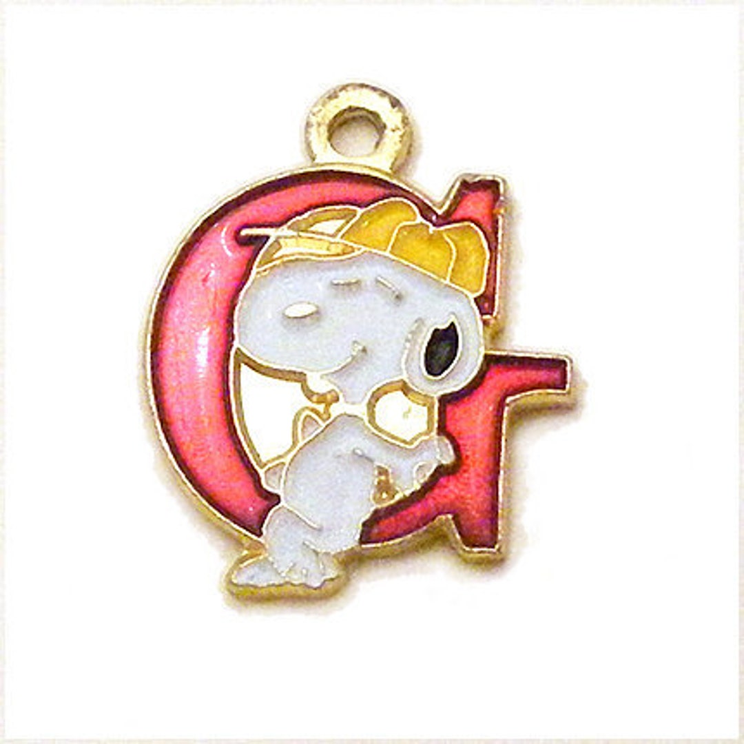 Snoopy Peanuts Alphabet Initial Letter G Enamel Charm in Multiple ...