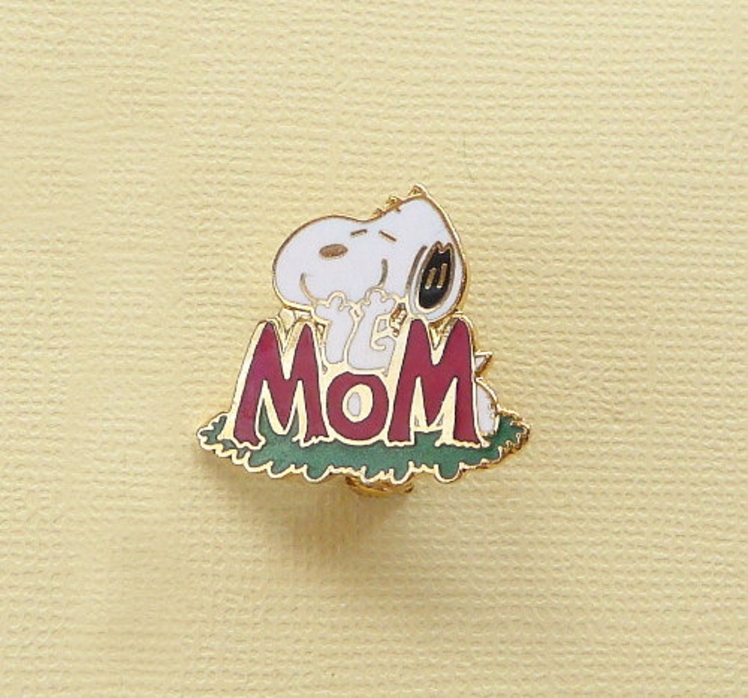 Aviva Vintage Snoopy Mom Pin Peanuts Enamel Cloisonne Collectible 1138 ...