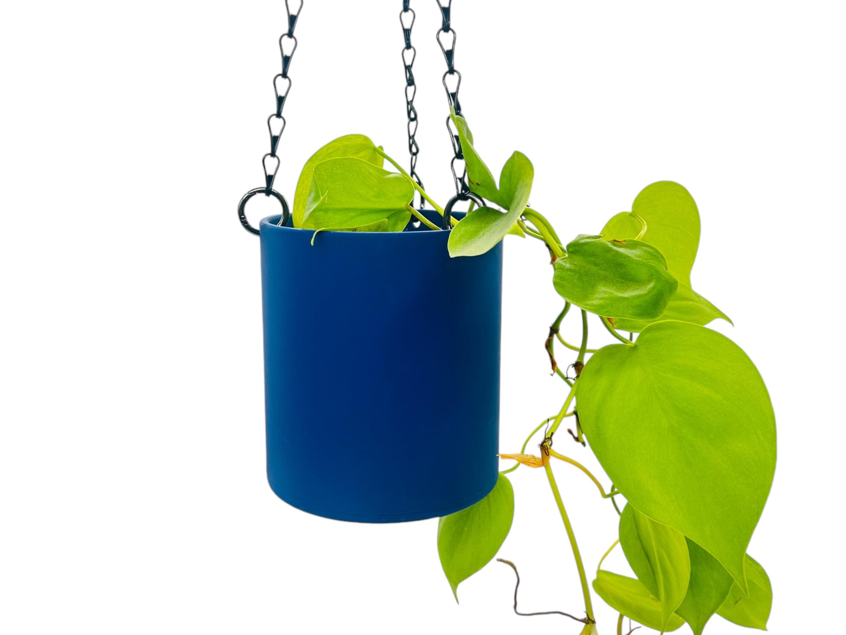 Matte Navy Blue Hanging Planter: Boho Indoor Decor - Etsy