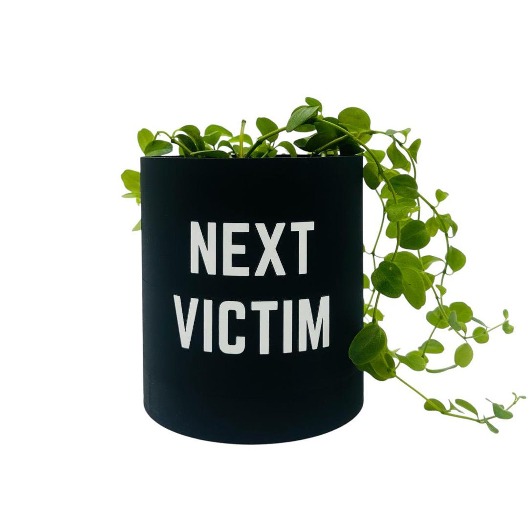 Next Victim 3D Printed Planter With Drip Tray – Fun Indoor Plant Pot ...