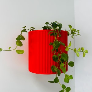 The Brunswick Wall Mounted Pot Planter Matte Red // 2 Sizes // Screw ...