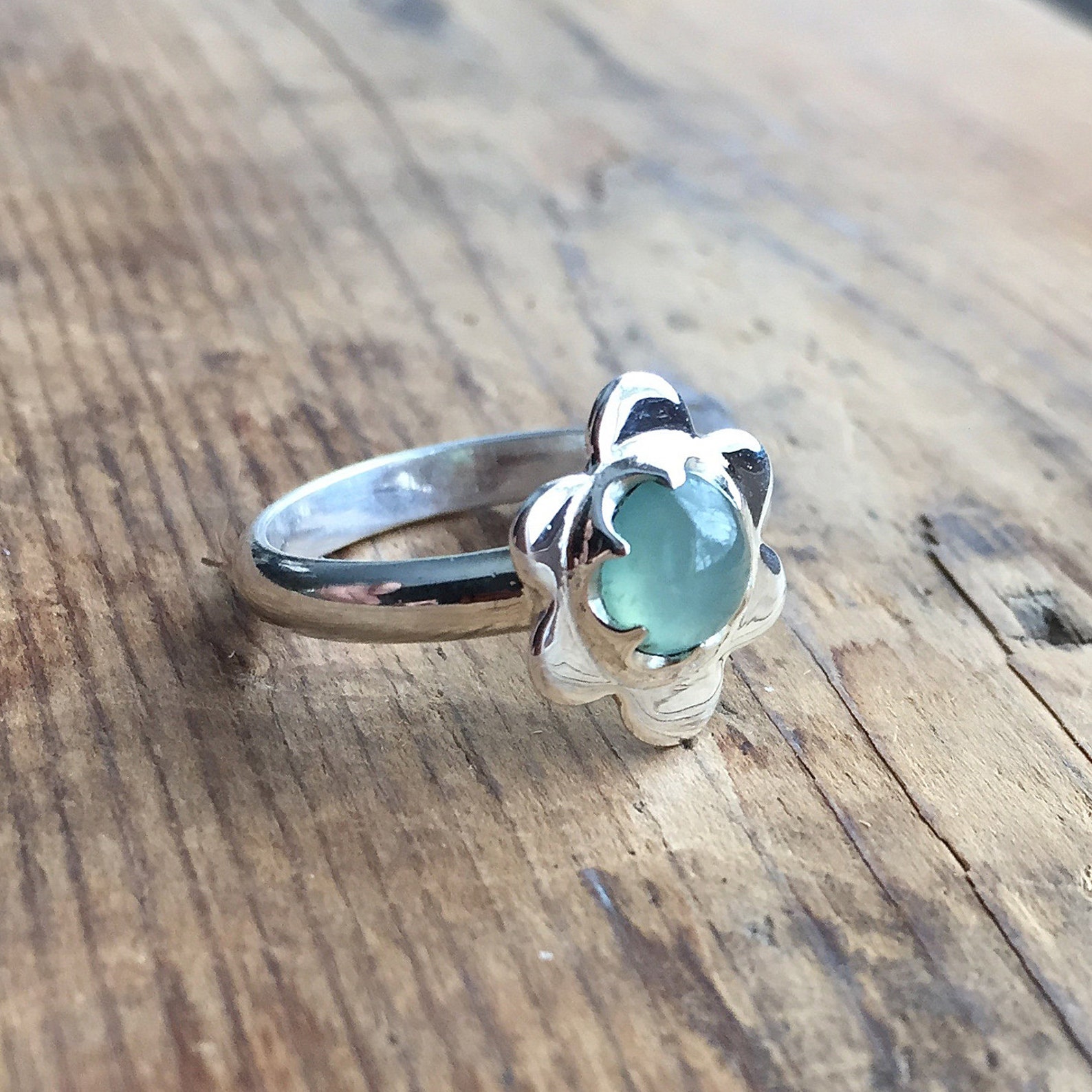 Little Jadeite Jade Flower Ring Size 8 Ready to Ship - Etsy