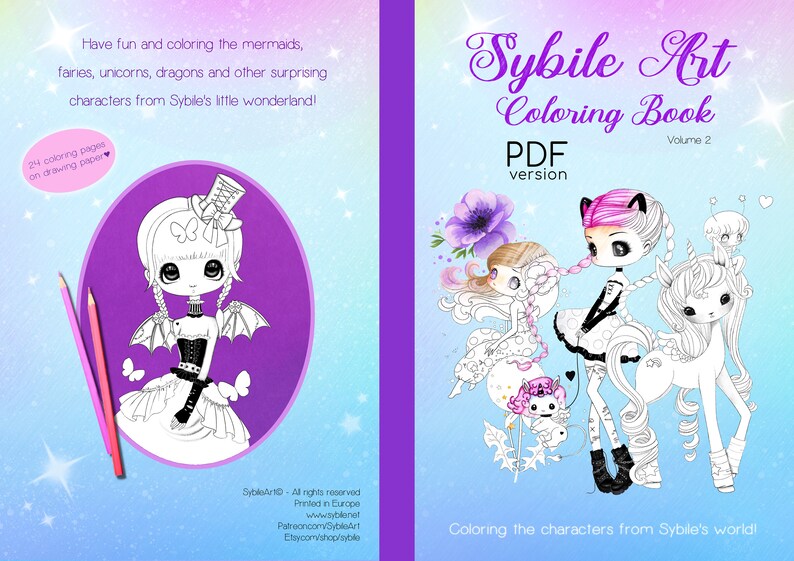 PDF Coloring Book Vol 2 - Etsy