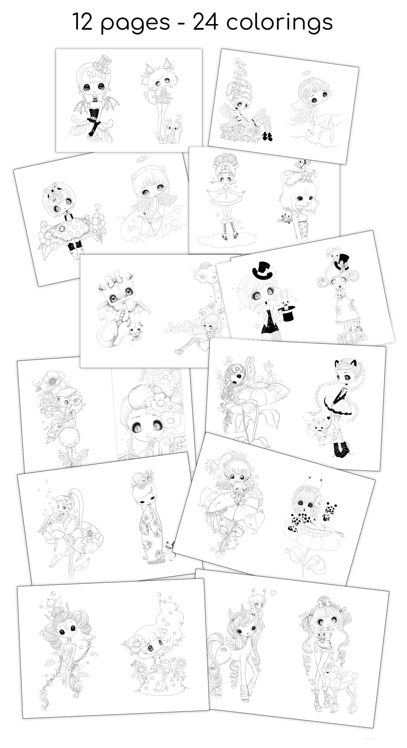 PDF Coloring Book Vol 2 - Etsy