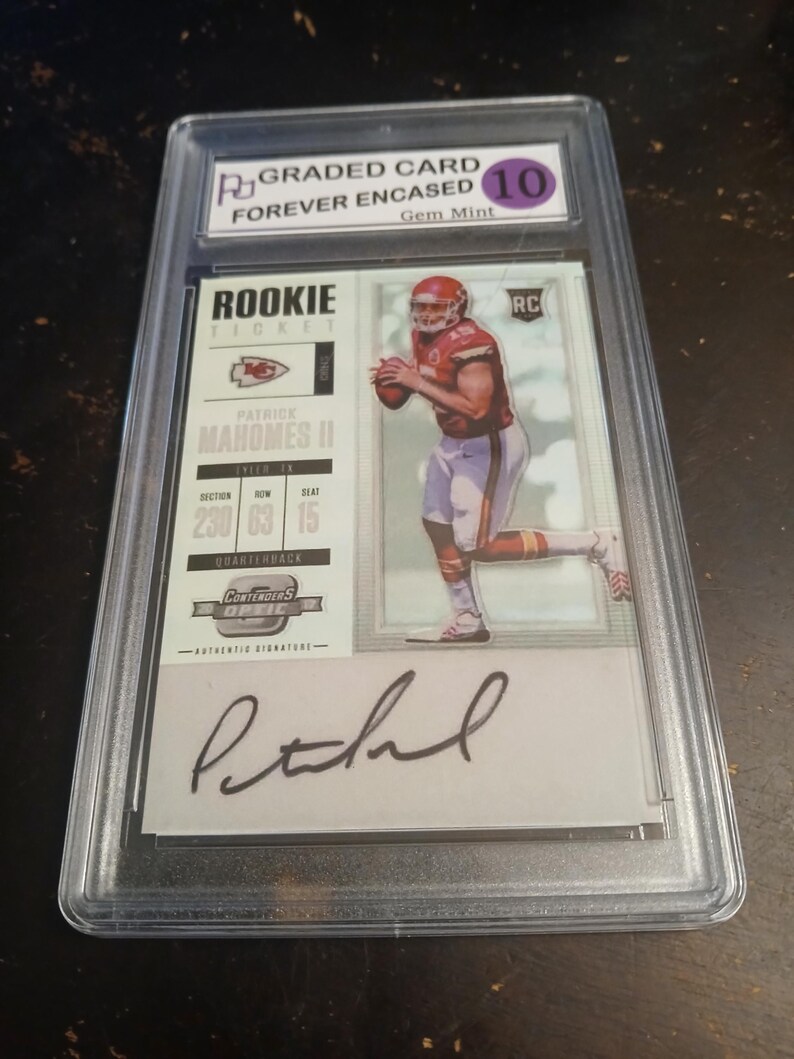 2017 Contenders Optic Patrick Mahomes Rookie Auto Facsimile Reprint Gem ...