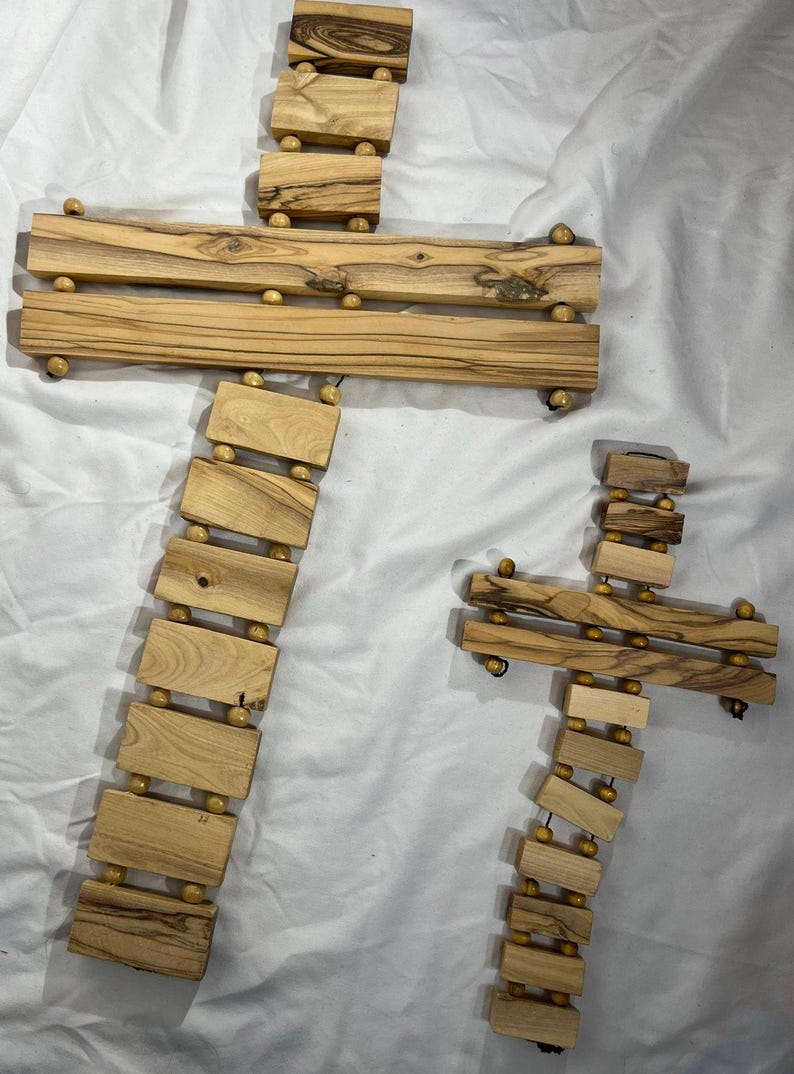 Handmade Olive Wood Cross With Lord's Prayer: Christian Home Decor. - Etsy