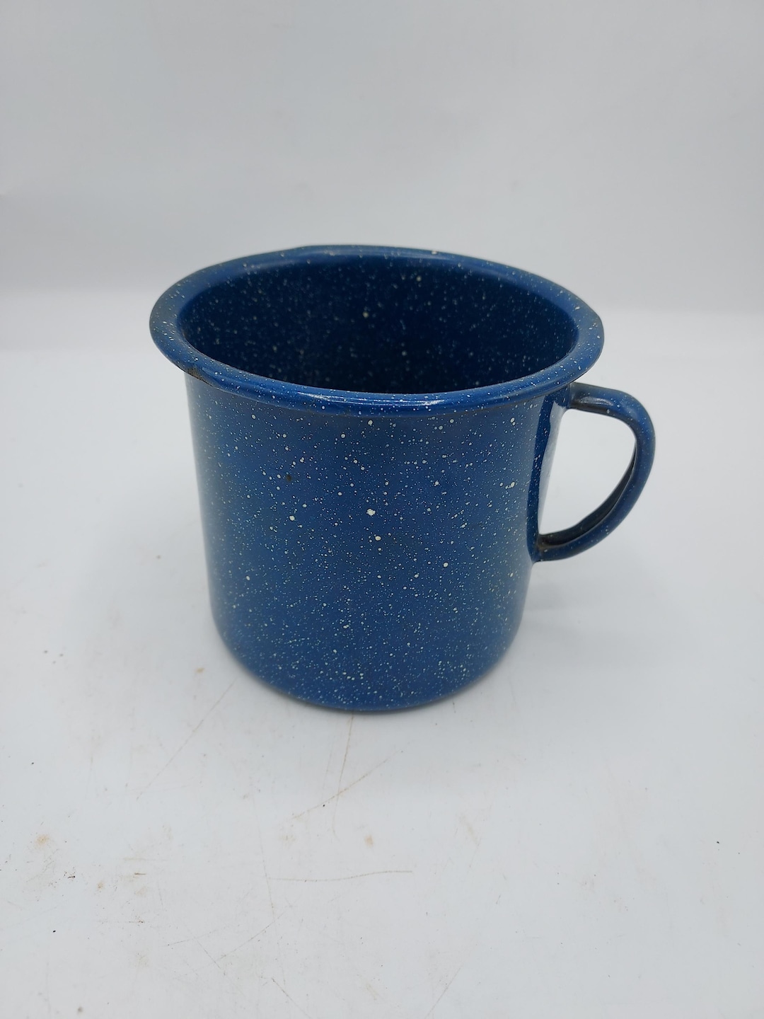 Vintage Blue Enamelware Coffee Mug - Etsy