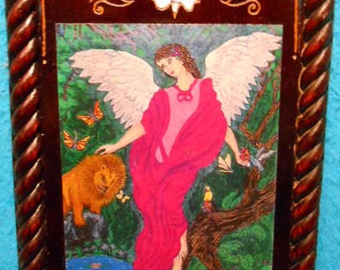 ARCHANGEL ARIEL RETABLO lioness of God, Guardian of Nature, Healer of ...
