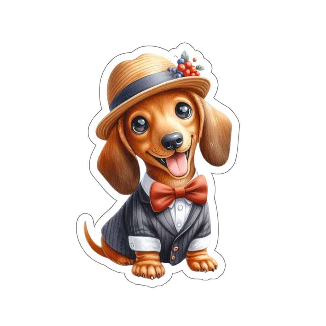 Dachshund Stickers, Cute Pet Decals, Animal Lover Gift, Charming Wiener ...