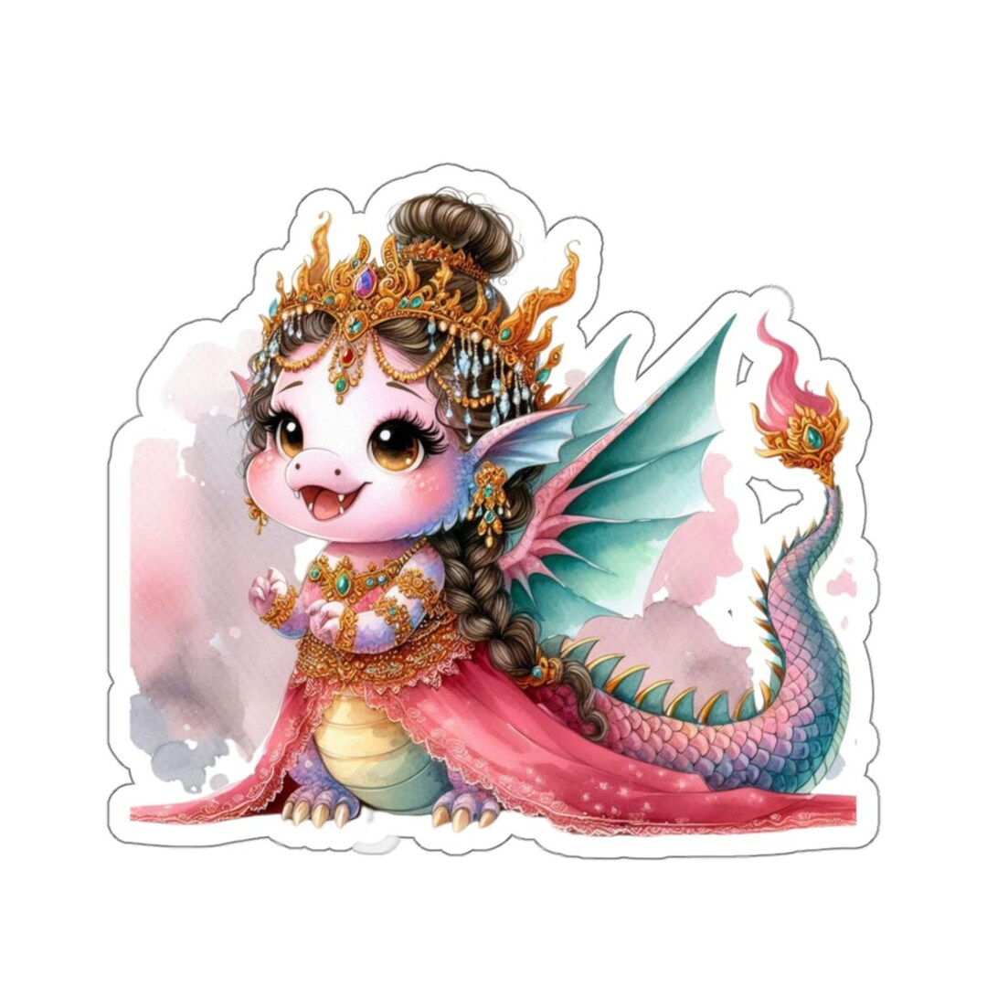 Rani the Dragon Princess Kiss-cut Stickers, Mythical Creature Decals ...