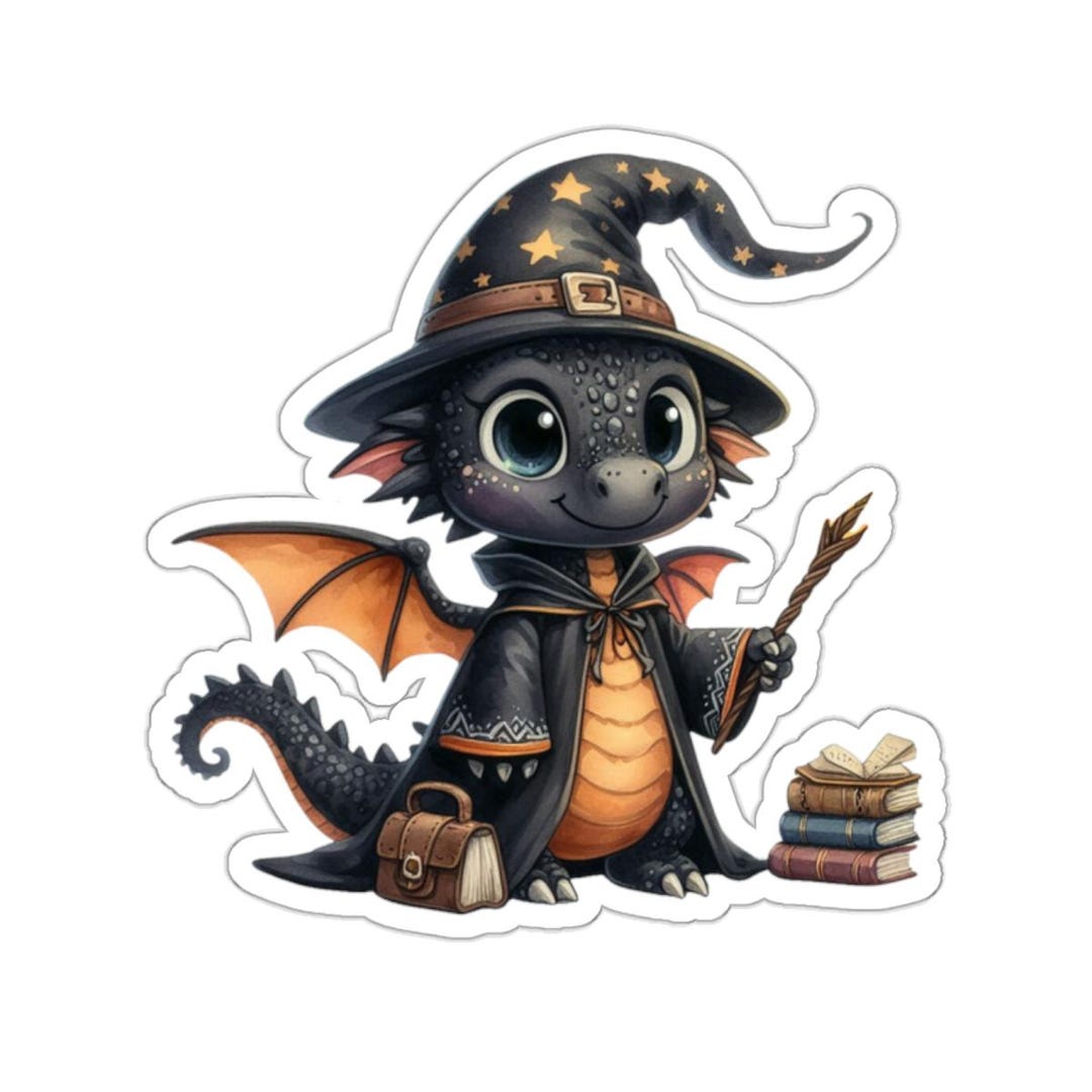 Magical Dragon Decal Cute Wizard Theme Sticker - Etsy