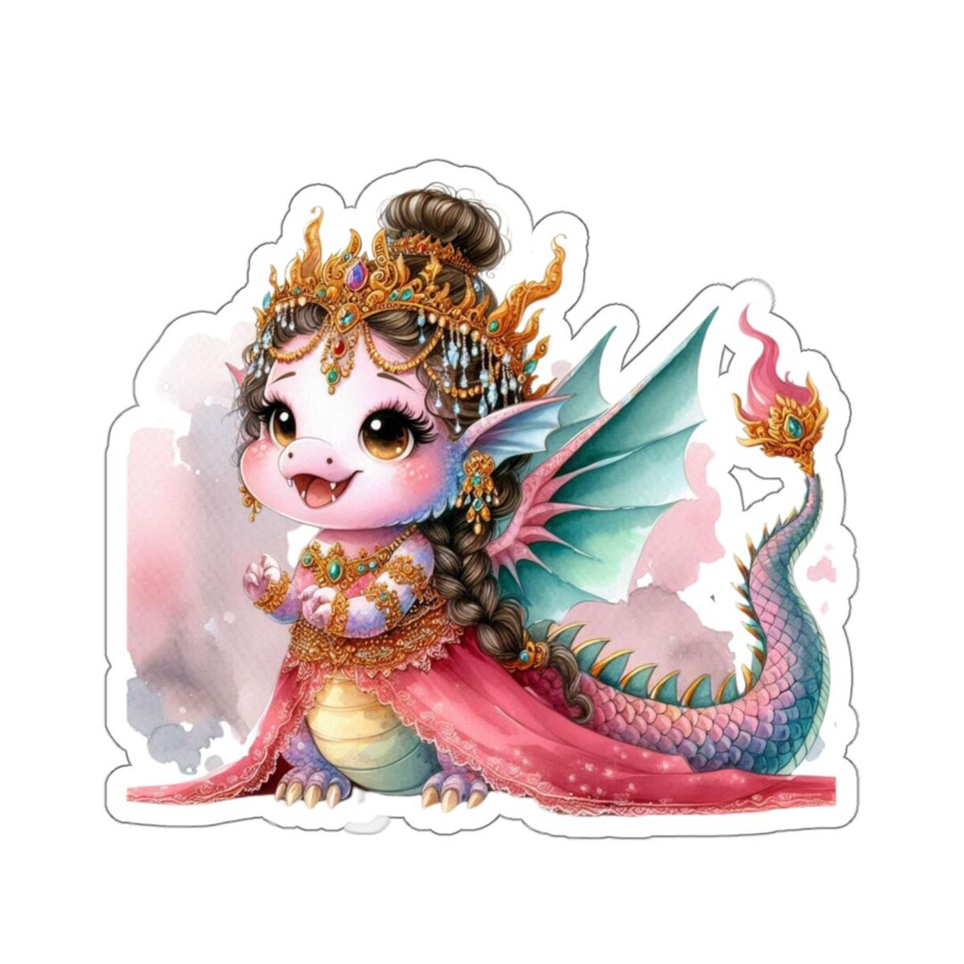 Rani the Dragon Princess Kiss-cut Stickers, Mythical Creature Decals ...