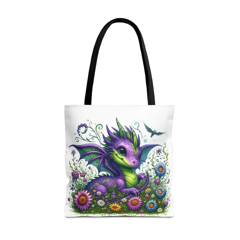 Flower Dragon Tote Bag AOP - Etsy