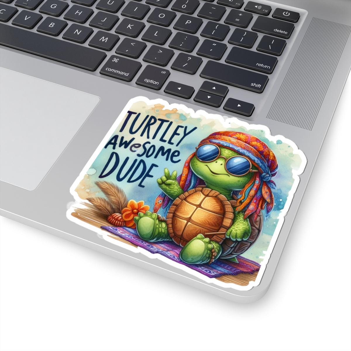 Turtley Awesome Dude Stickers - Fun Turtle Decals for Laptops, Journals ...