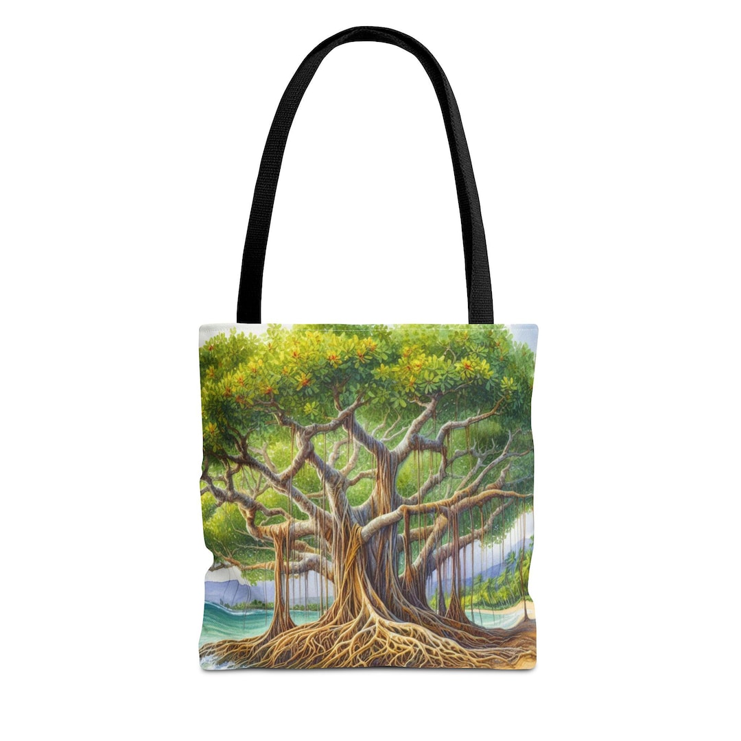 Nature-inspired Tote Bag: Banyan Tree on Beach - Etsy