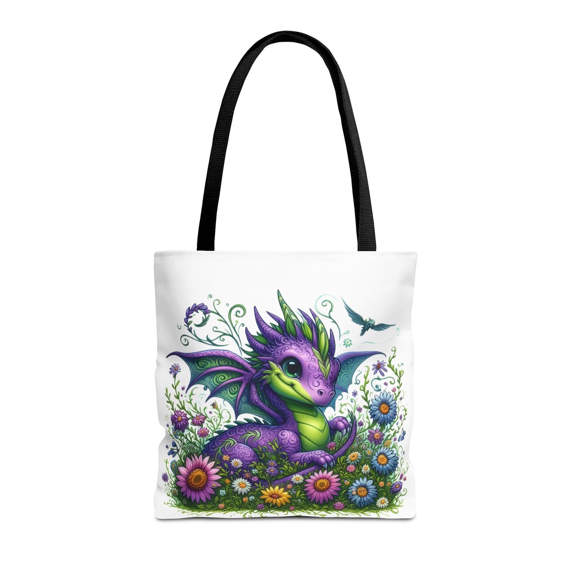 Flower Dragon Tote Bag AOP - Etsy