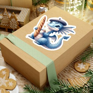 Blue Dragon Kiss-cut Stickers, Cute Dragon Sticker, Laptop Sticker ...